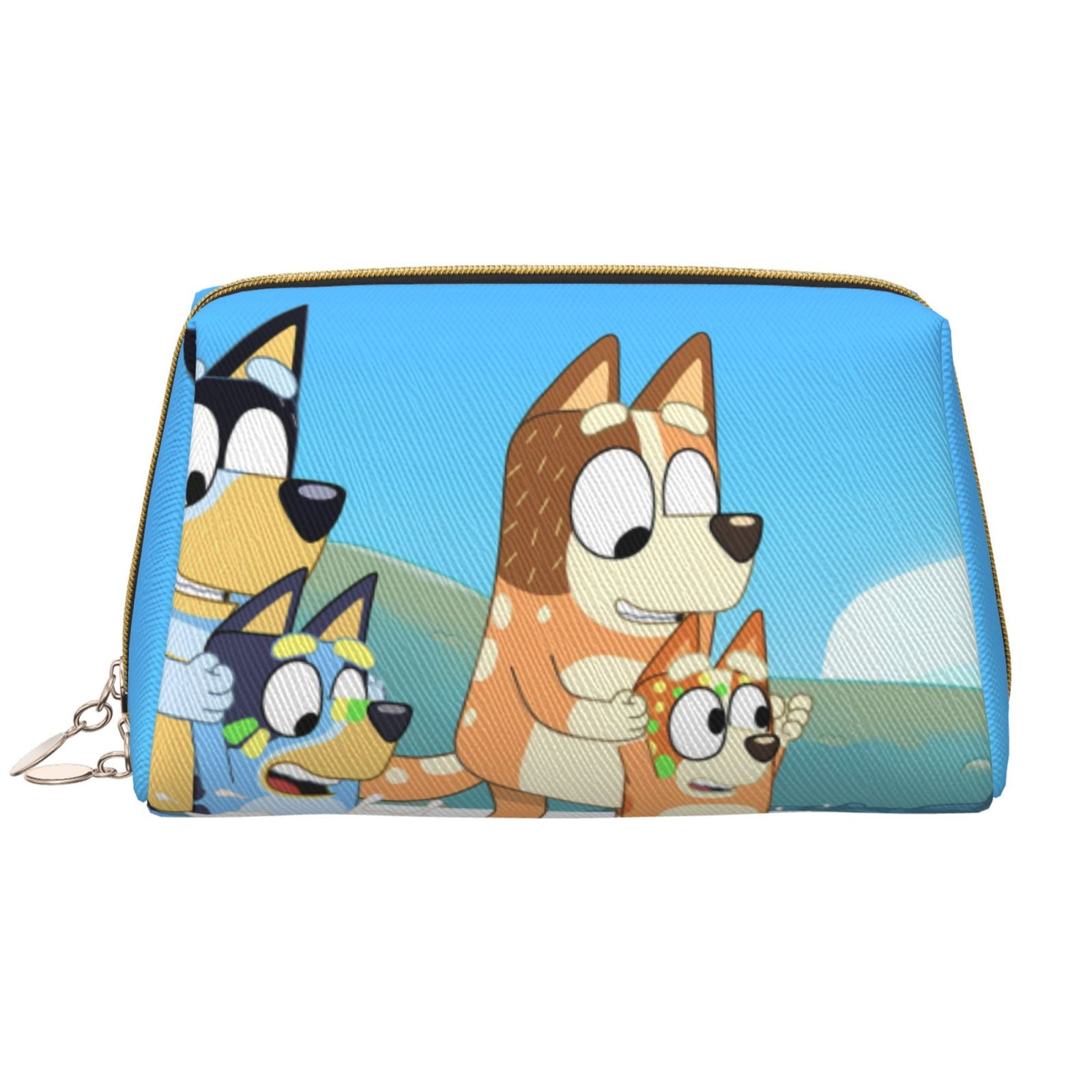 Gokiu Bluey for Large Capacity Leather Cosmetic Bag for Women Makeup ...