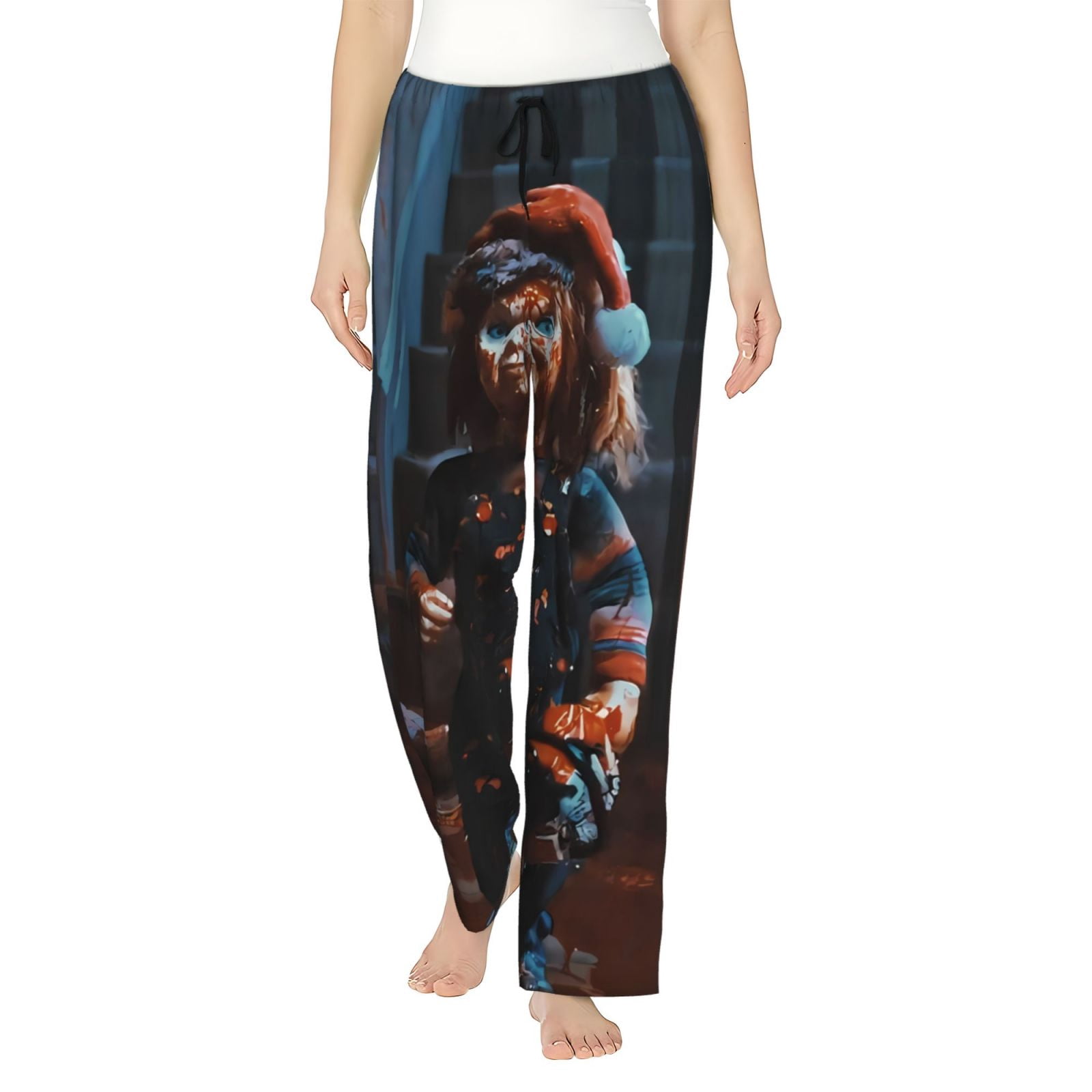 Gokiu Chucky Womens Pajama Pants Lounge Pants Women Drawstring Wide Leg ...
