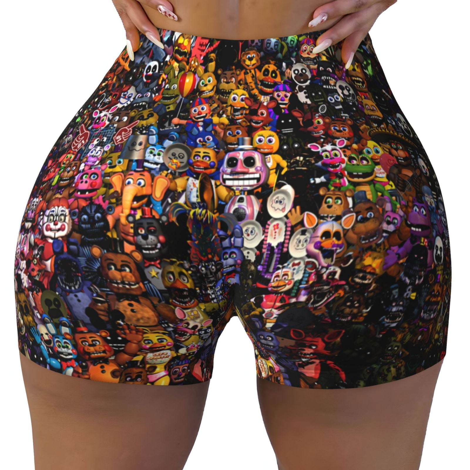 Gokiu Five Nights At Freddy'S Workout Shorts for Women Yoga Biker ...