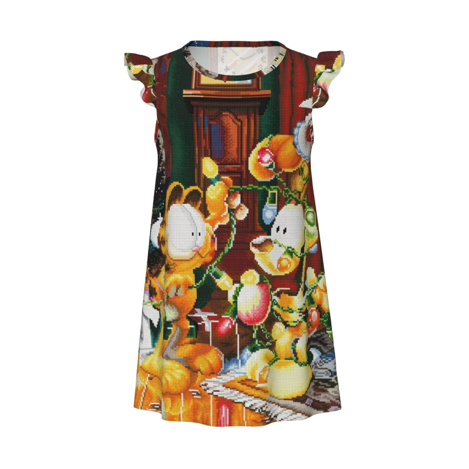 Gokiu Garfield Girls Nightgowns Princess Nightgown Toddler Sleepwear ...