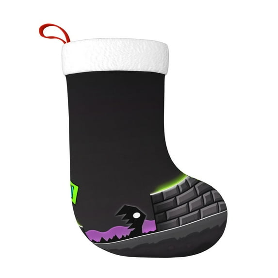 Gokiu Geometry Dash Christmas Stockings 17.7" Large Plush Xmas Stocking ...