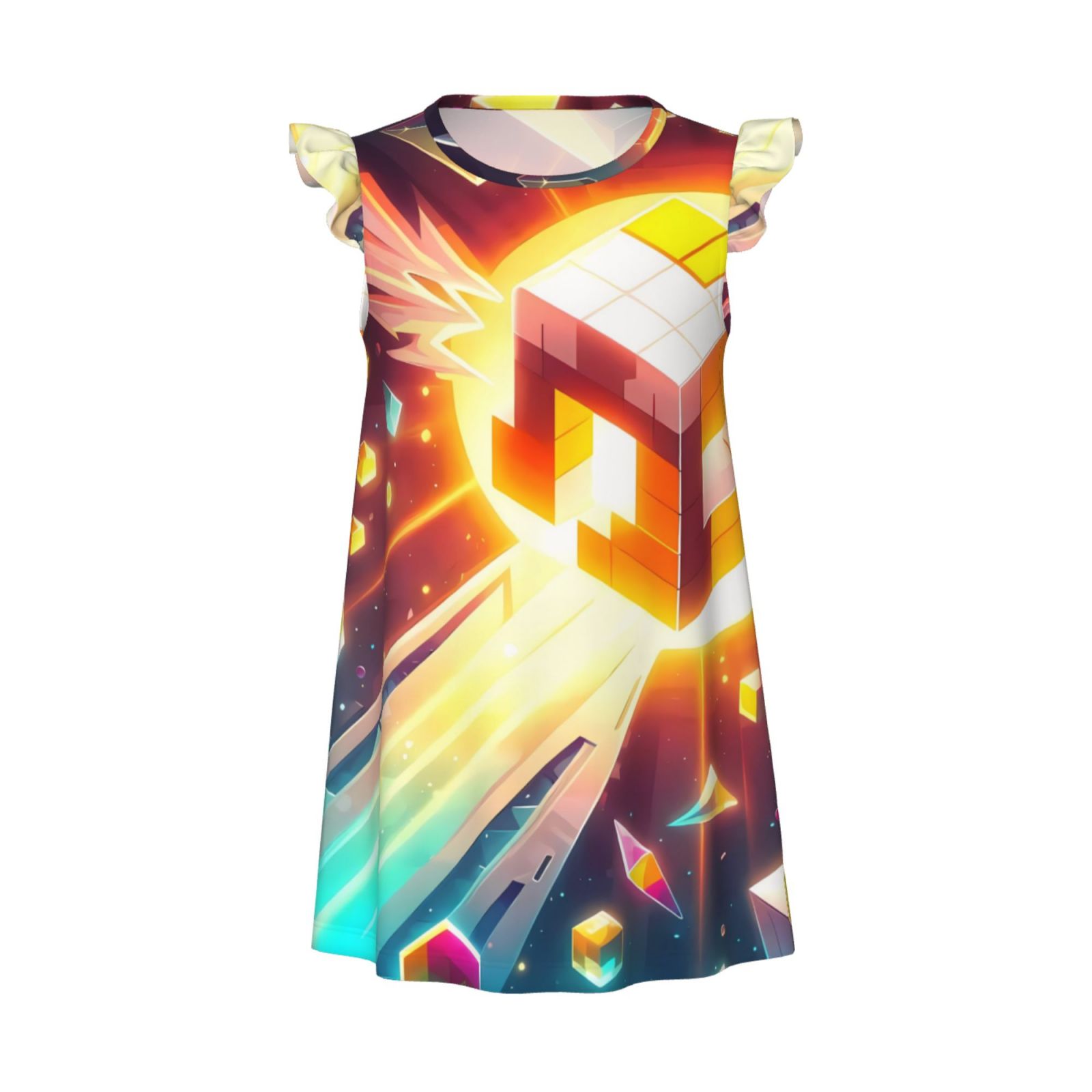 Gokiu Geometry Dash Girls Nightgowns Princess Nightgown Toddler ...