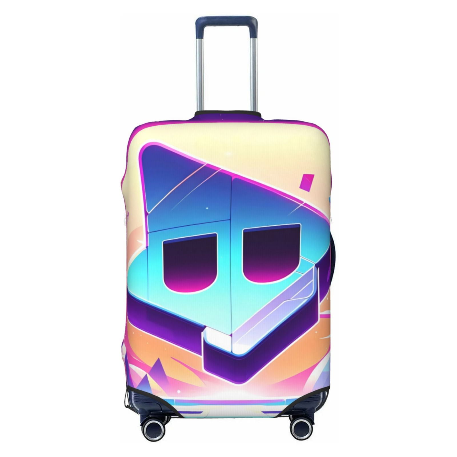 Gokiu Geometry Dash Luggage Cover Washable Elasticated Luggage Covers ...