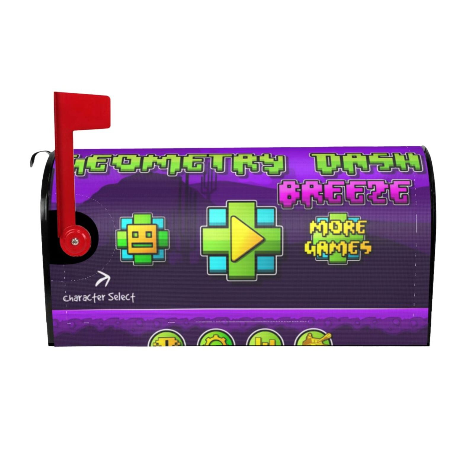 Gokiu Geometry Dash for Mailbox Covers Standard Size 21x18 in Magnetic ...