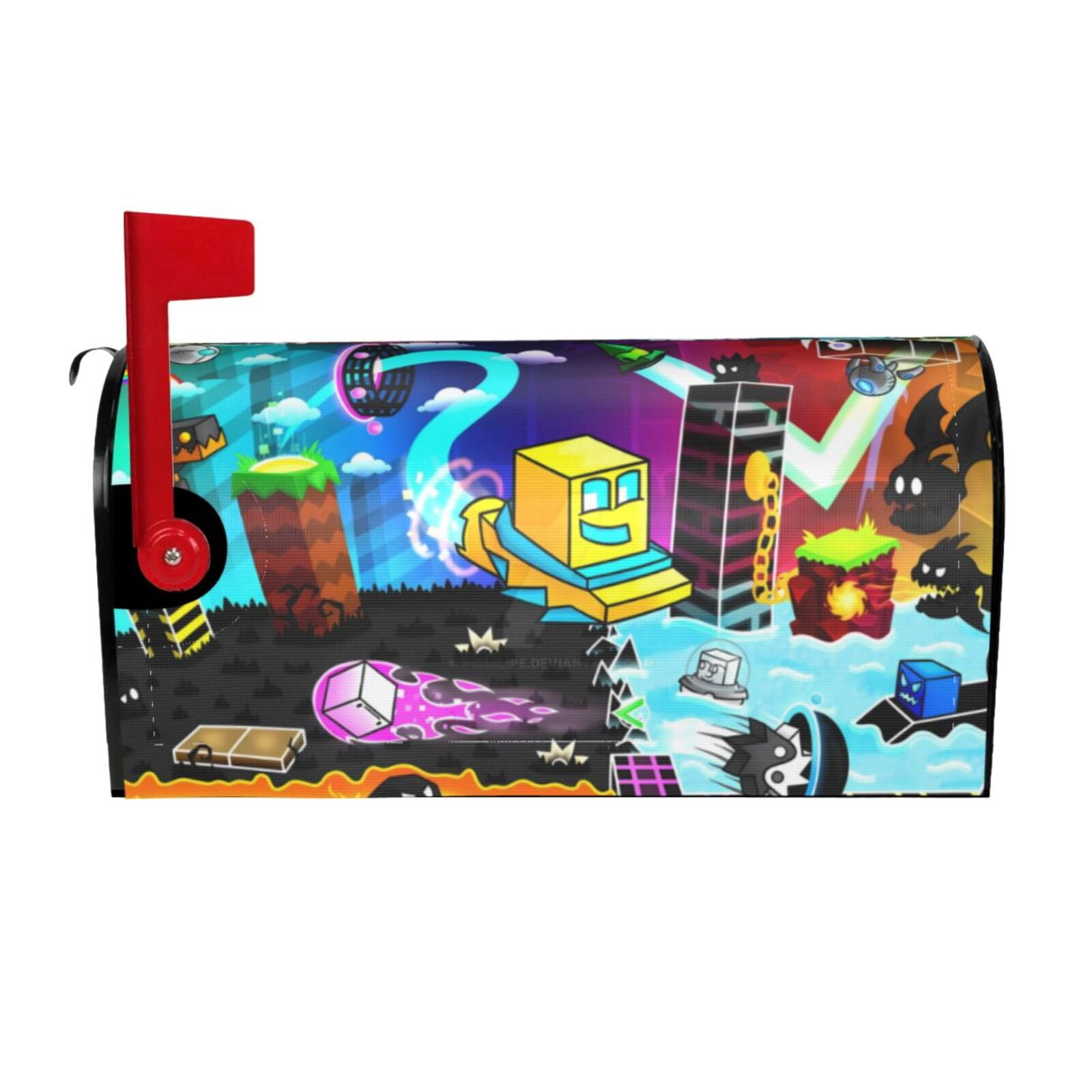 Gokiu Geometry Dash for Mailbox Covers Standard Size 21x18 in Magnetic ...
