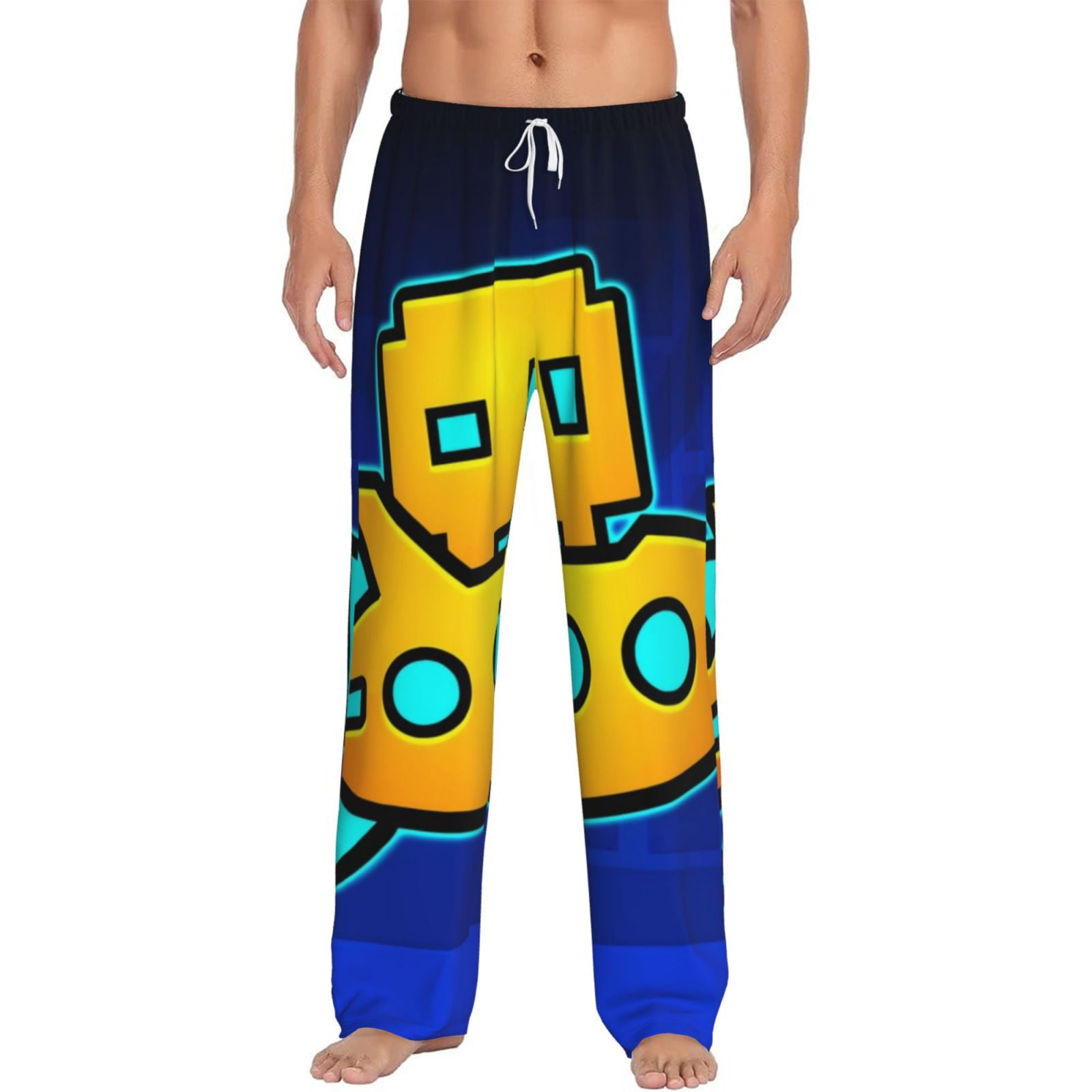 Gokiu Geometry Dash Mens Pajama Lounge Pants Drawstring Pj Casual ...
