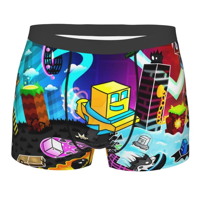 Gokiu Geometry Dash Mens Underwear Moisture Wicking Boxer Briefs ...