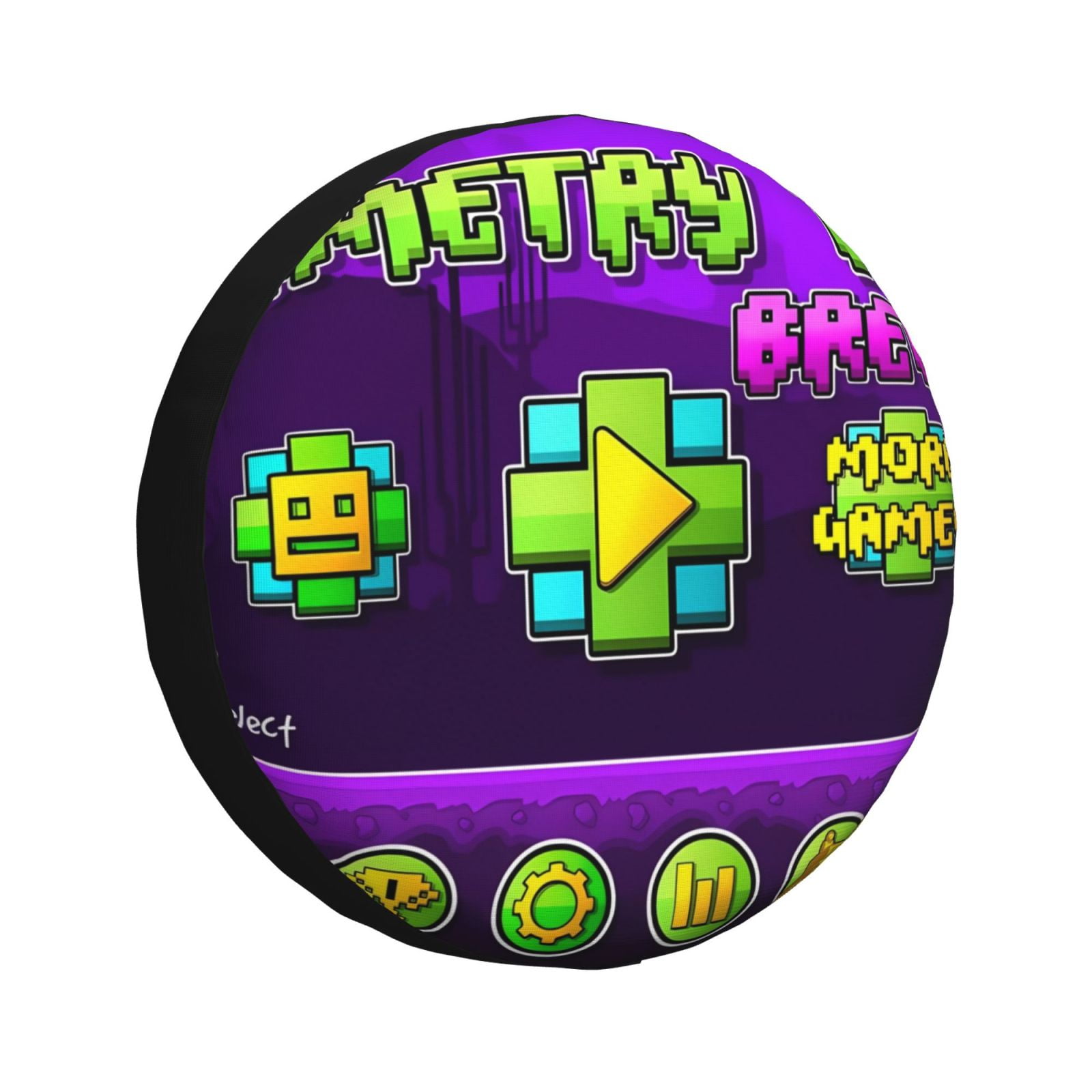 Gokiu Geometry Dash Spare Tire Cover Wheel Protectors Waterproof ...