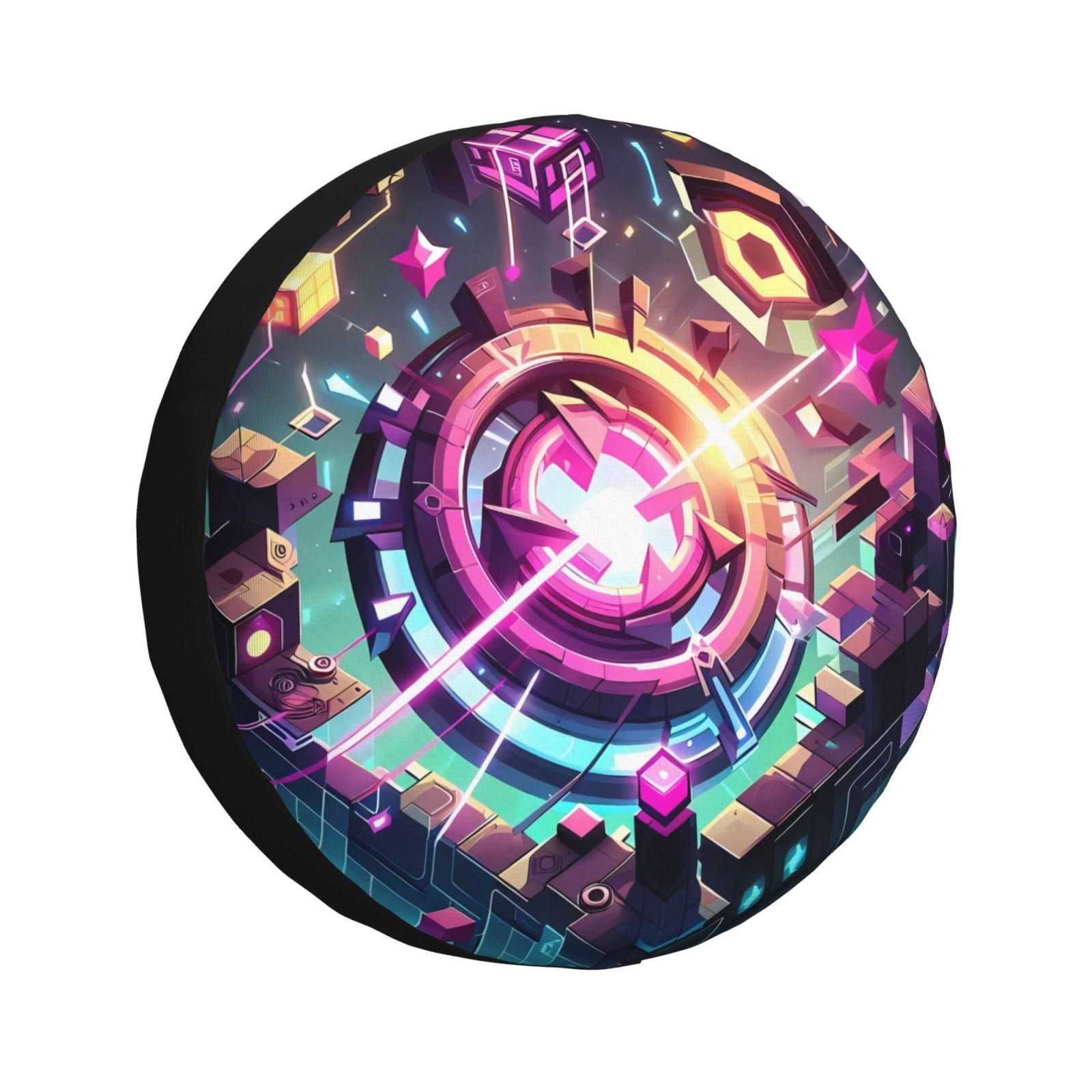 Gokiu Geometry Dash Spare Tire Cover Wheel Protectors Waterproof ...