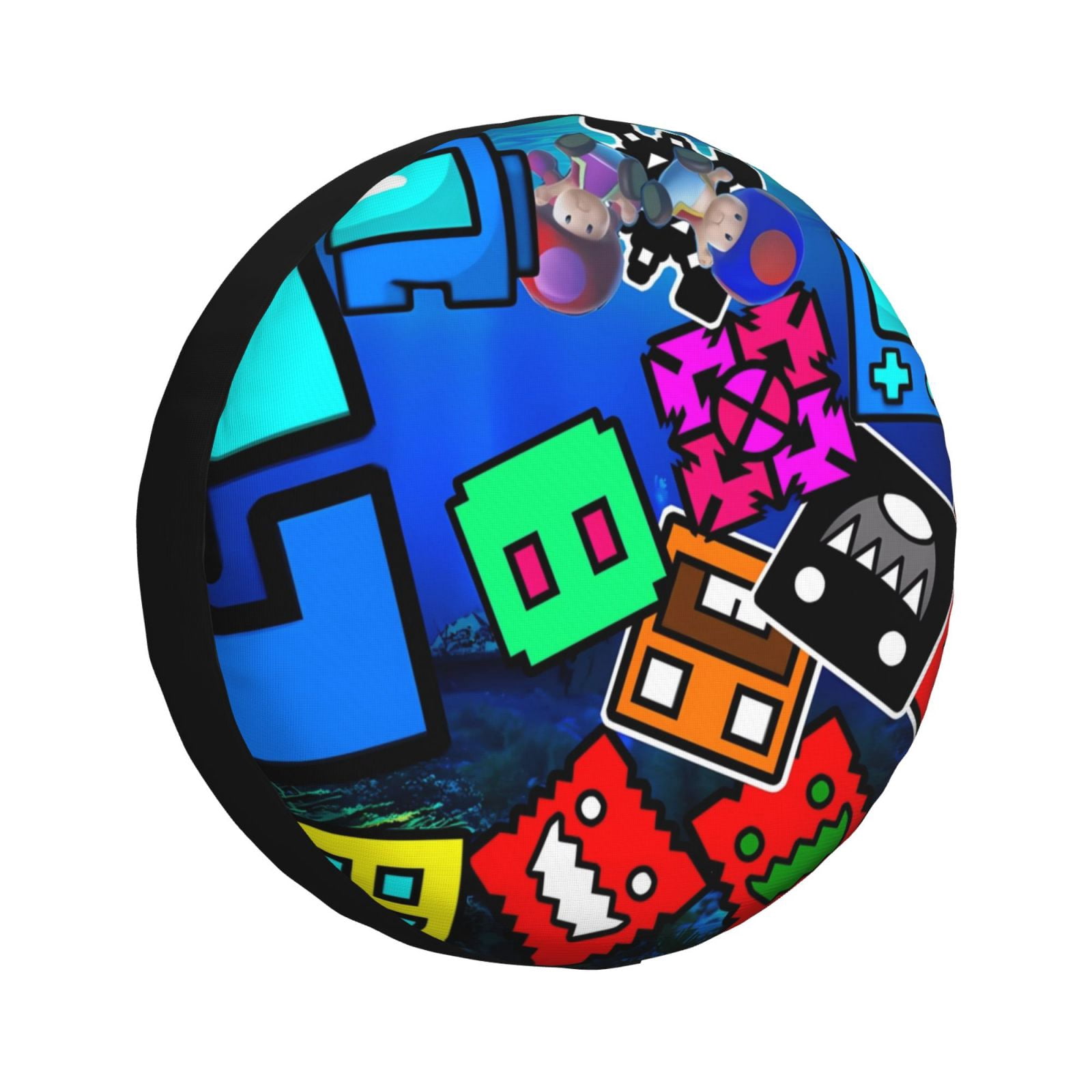 Gokiu Geometry Dash Spare Tire Cover Wheel Protectors Waterproof ...