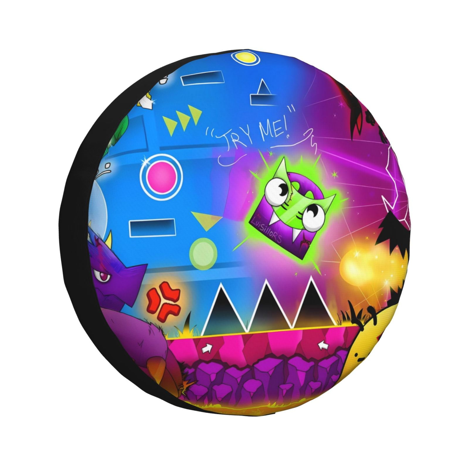 Gokiu Geometry Dash Spare Tire Cover Wheel Protectors Waterproof ...
