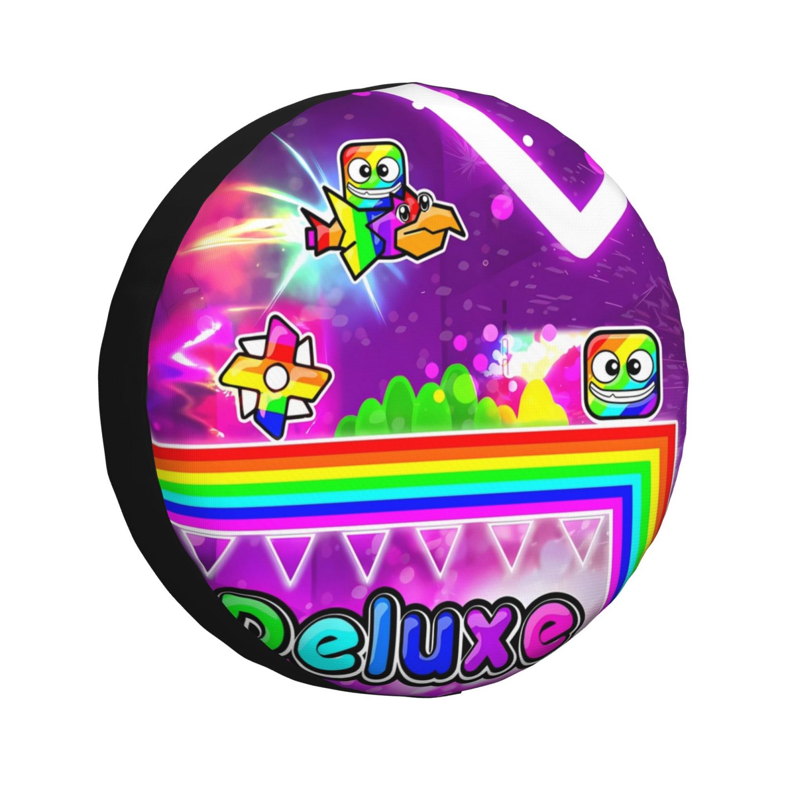 Gokiu Geometry Dash Spare Tire Cover Wheel Protectors Waterproof ...