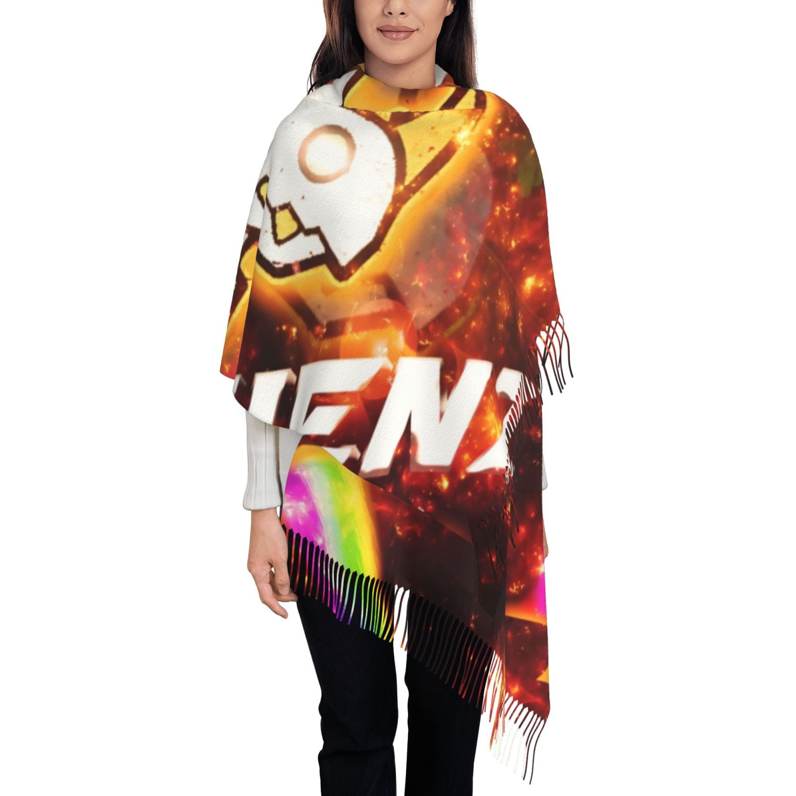 Gokiu Geometry Dash Women's Scarf Pashmina Shawls and Wraps for Wedding ...