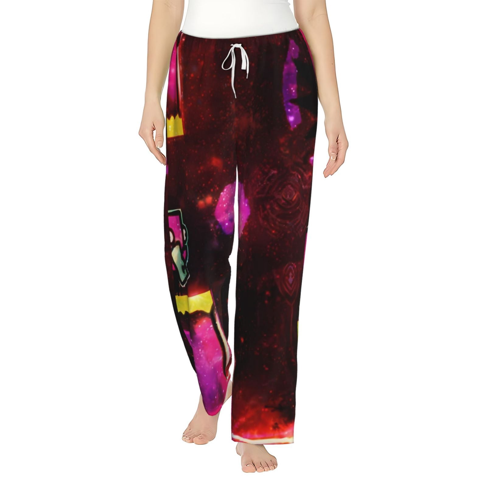 Gokiu Geometry Dash Womens Pajama Pants Lounge Pants Women Drawstring ...