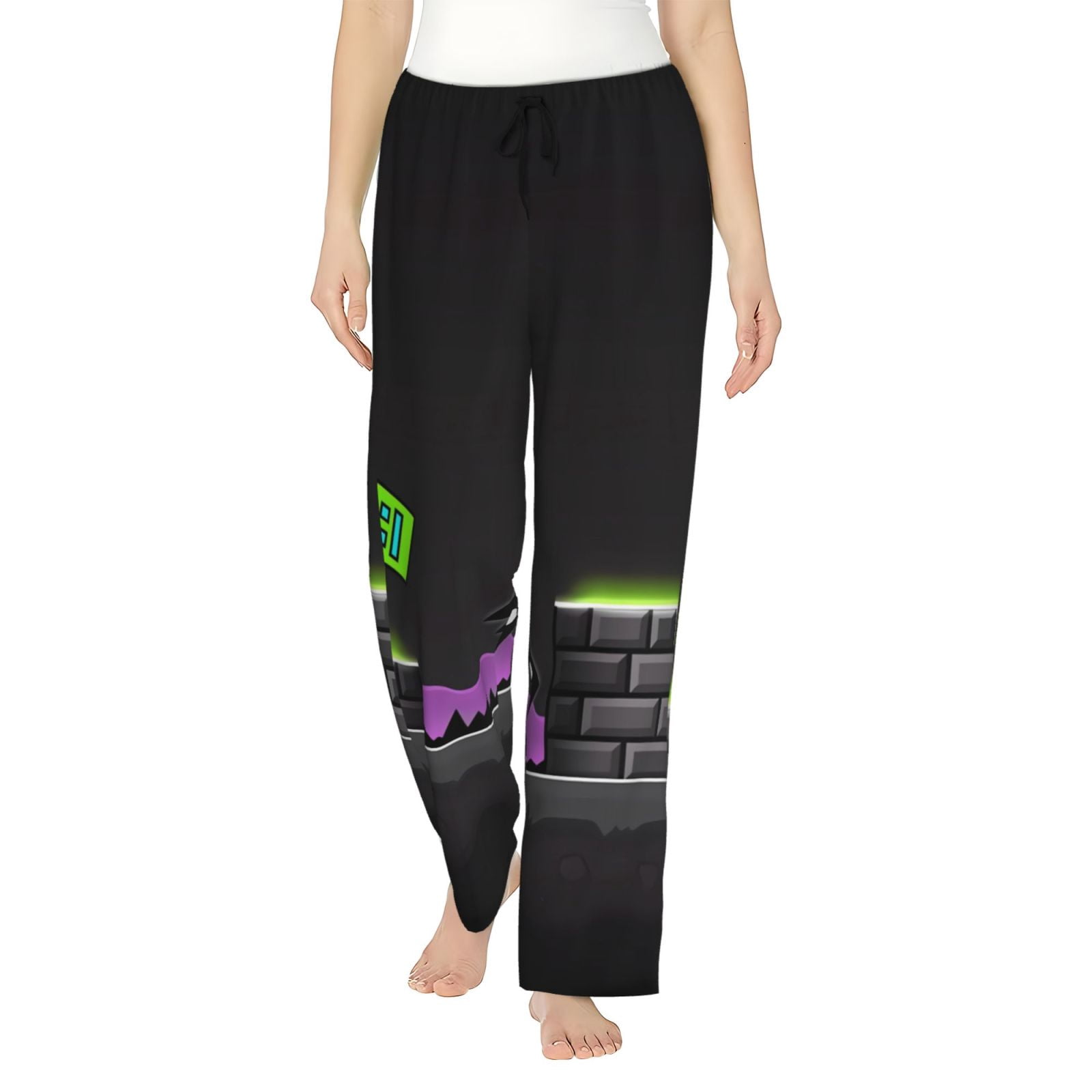 Gokiu Geometry Dash Womens Pajama Pants Lounge Pants Women Drawstring ...