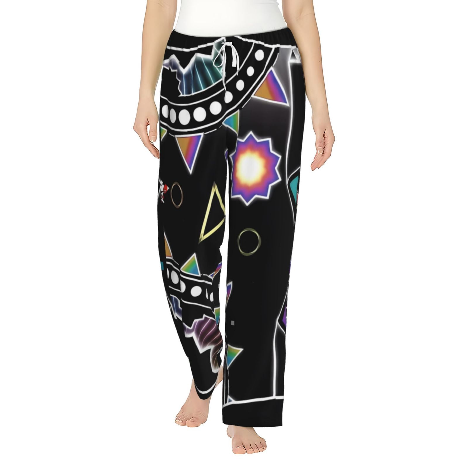 Gokiu Geometry Dash Womens Pajama Pants Lounge Pants Women Drawstring ...