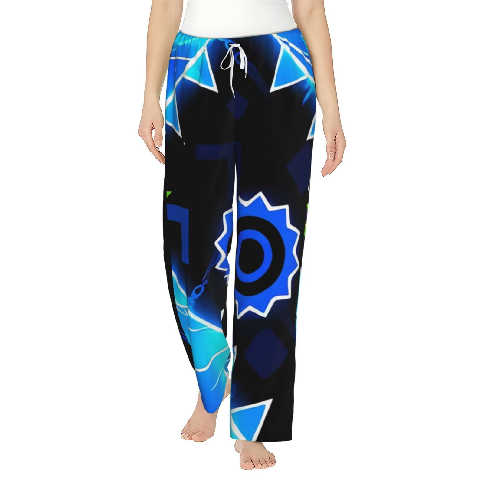 Gokiu Geometry Dash Womens Pajama Pants Lounge Pants Women Drawstring ...