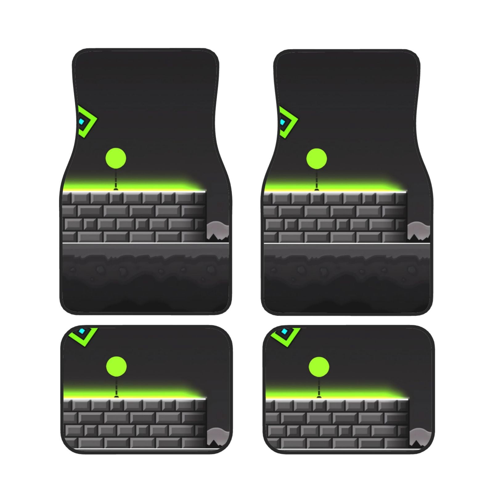 Gokiu Geometry Dash for Car Floor Mats Set of 4 Universal Fit ...