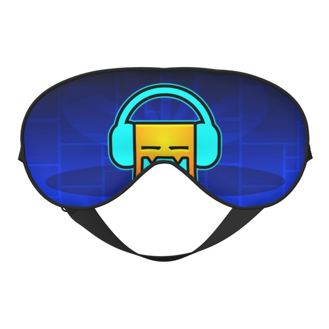 Gokiu Geometry Dash for Sleep Mask Adjustable Double -Sided Eye Mask ...