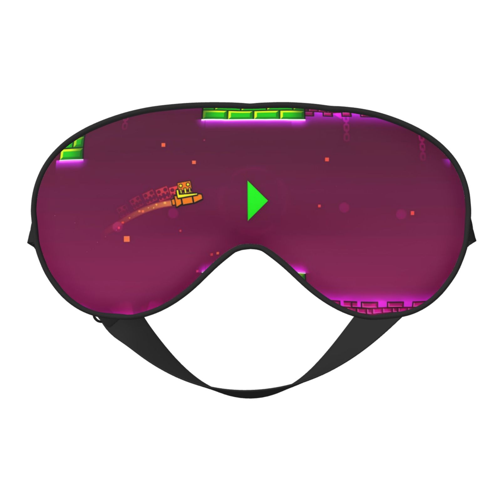 Gokiu Geometry Dash for Sleep Mask Adjustable Double -Sided Eye Mask ...