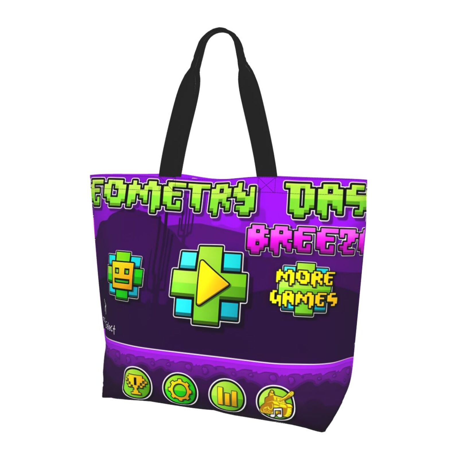 Gokiu Geometry Dash for Tote Bag for Women Large Capacity Shopping Bags ...