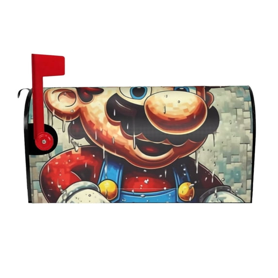 Gokiu Mario for Mailbox Covers Standard Size 25.5x21 in Magnetic Letter ...