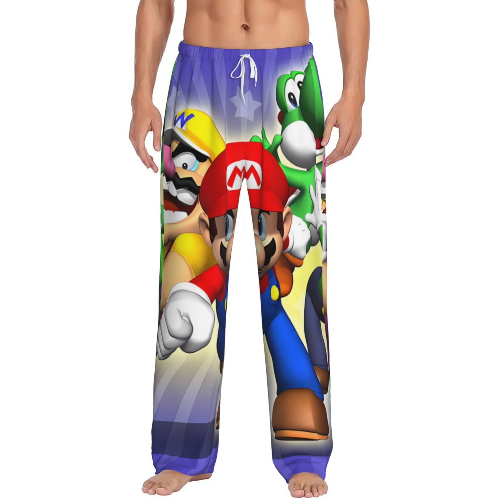 Gokiu Mario Mens Pajama Lounge Pants Drawstring Pj Casual Pajama ...