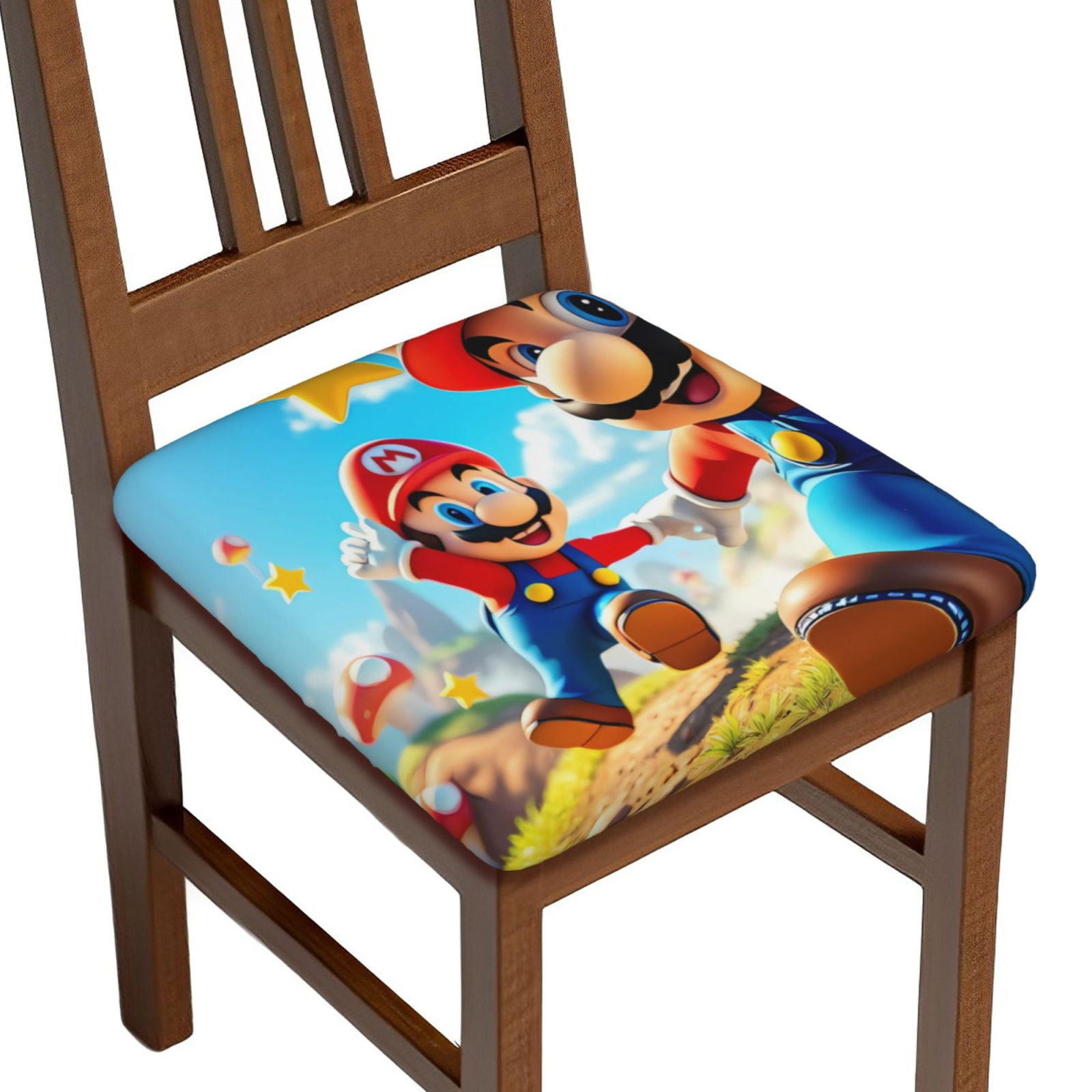 Gokiu Mario Seat Covers for Dining Room Chair Set of 4 Stretch Fit ...