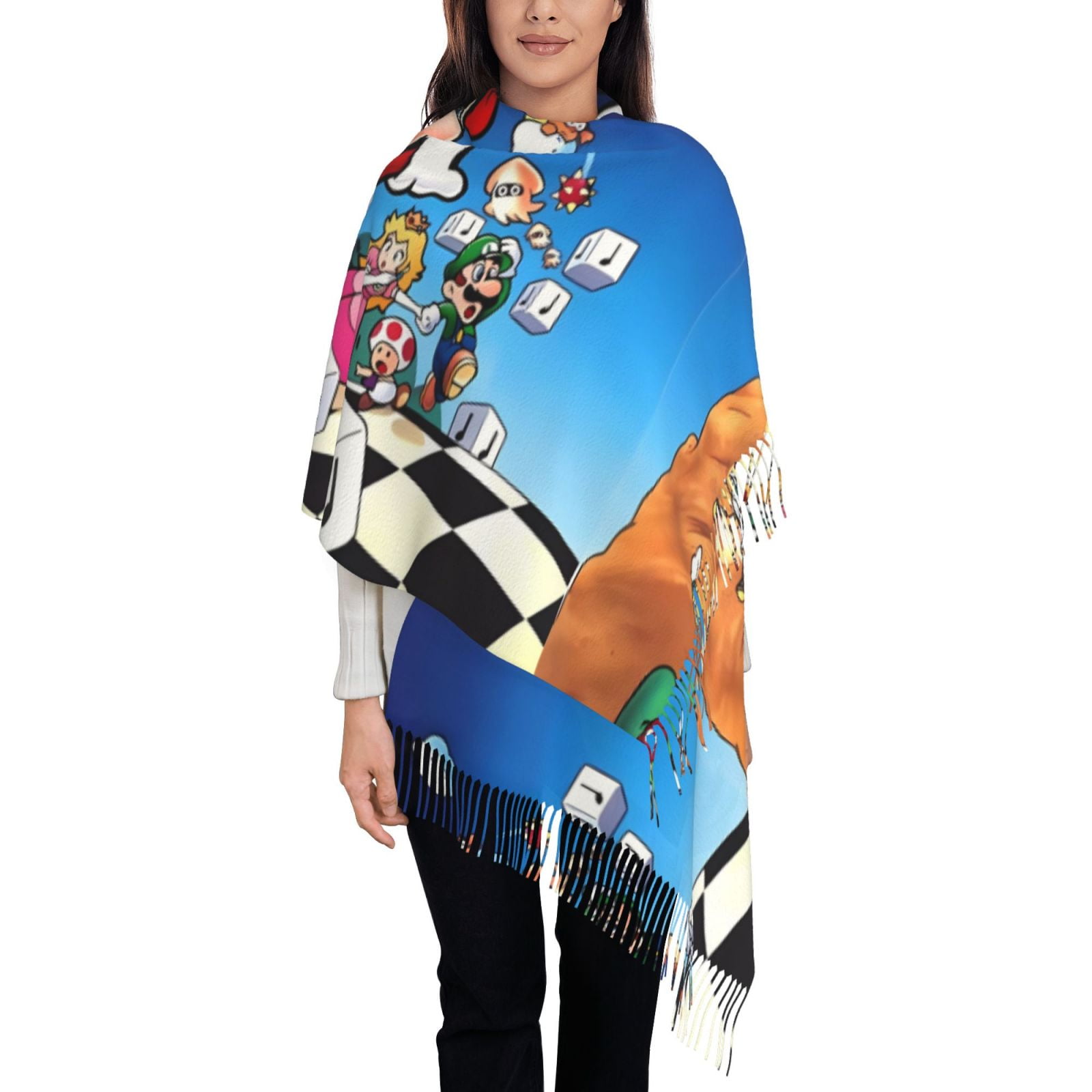 Gokiu Mario Women's Scarf Pashmina Shawls and Wraps for Wedding Evening ...