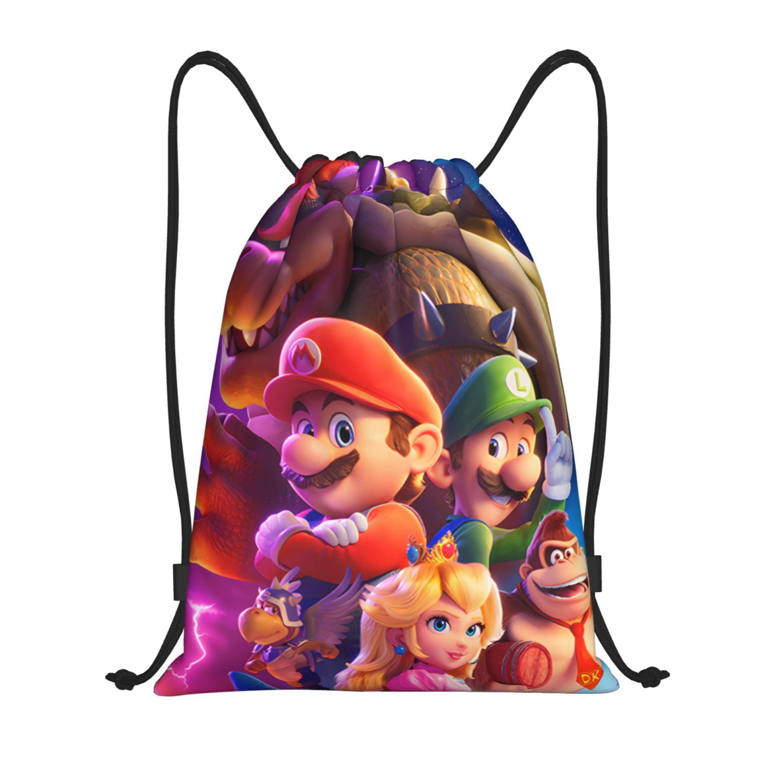 Gokiu Mario for Drawstring Backpacks Sports Gym Bag for Women Men Draw ...