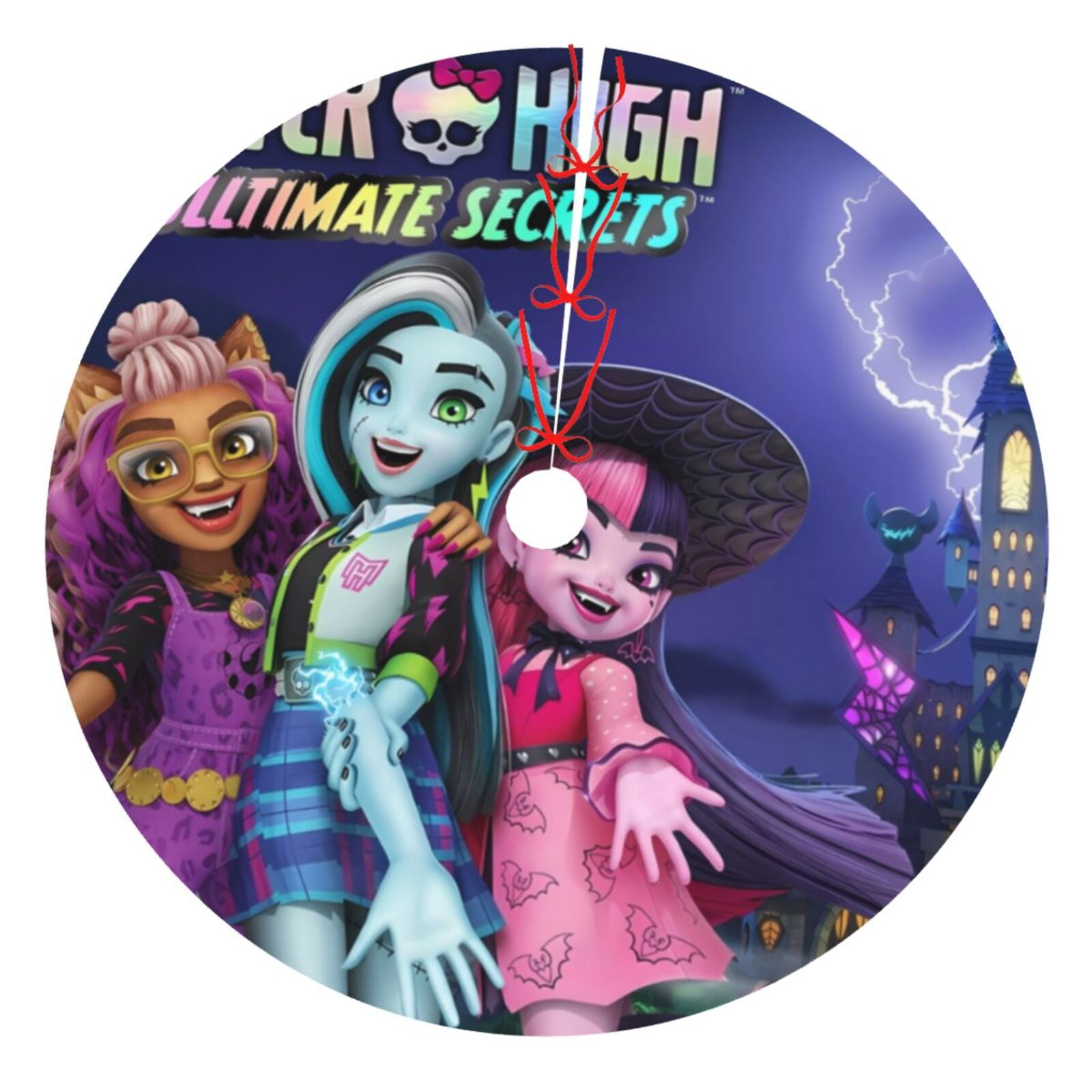 Gokiu Monster High Christmas Tree Skirt 30 36 48 Inch Carpet Mat Party ...