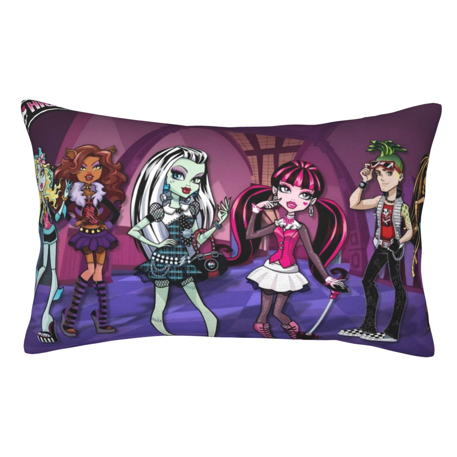 Gokiu Monster High Pillowcase for Hair and Skin, Plush Pillow Cases 14 ...