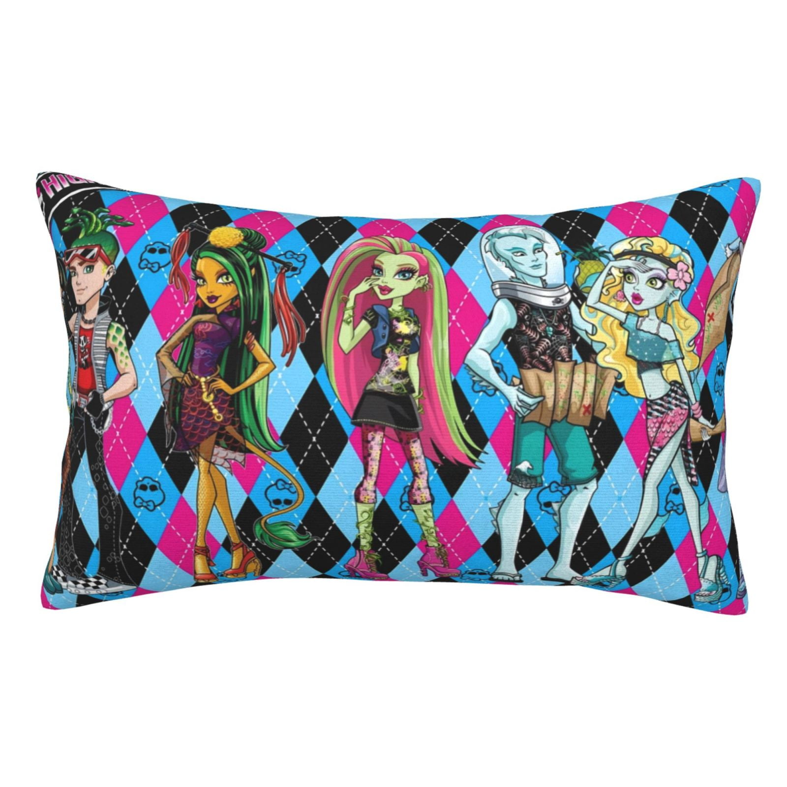 Gokiu Monster High Pillowcase for Hair and Skin, Plush Pillow Cases 14 ...