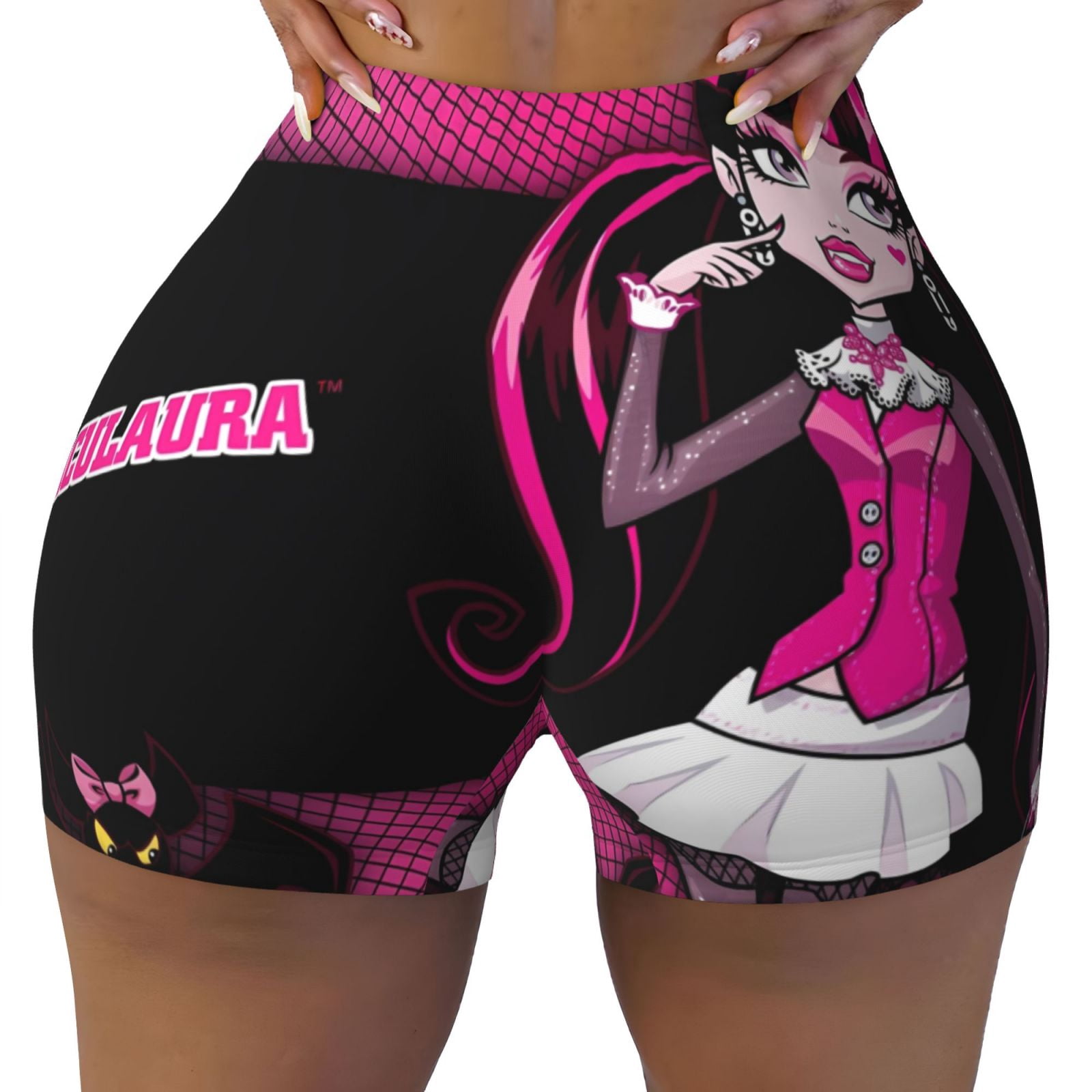 Gokiu Monster High Workout Shorts for Women Yoga Biker Shorts High ...