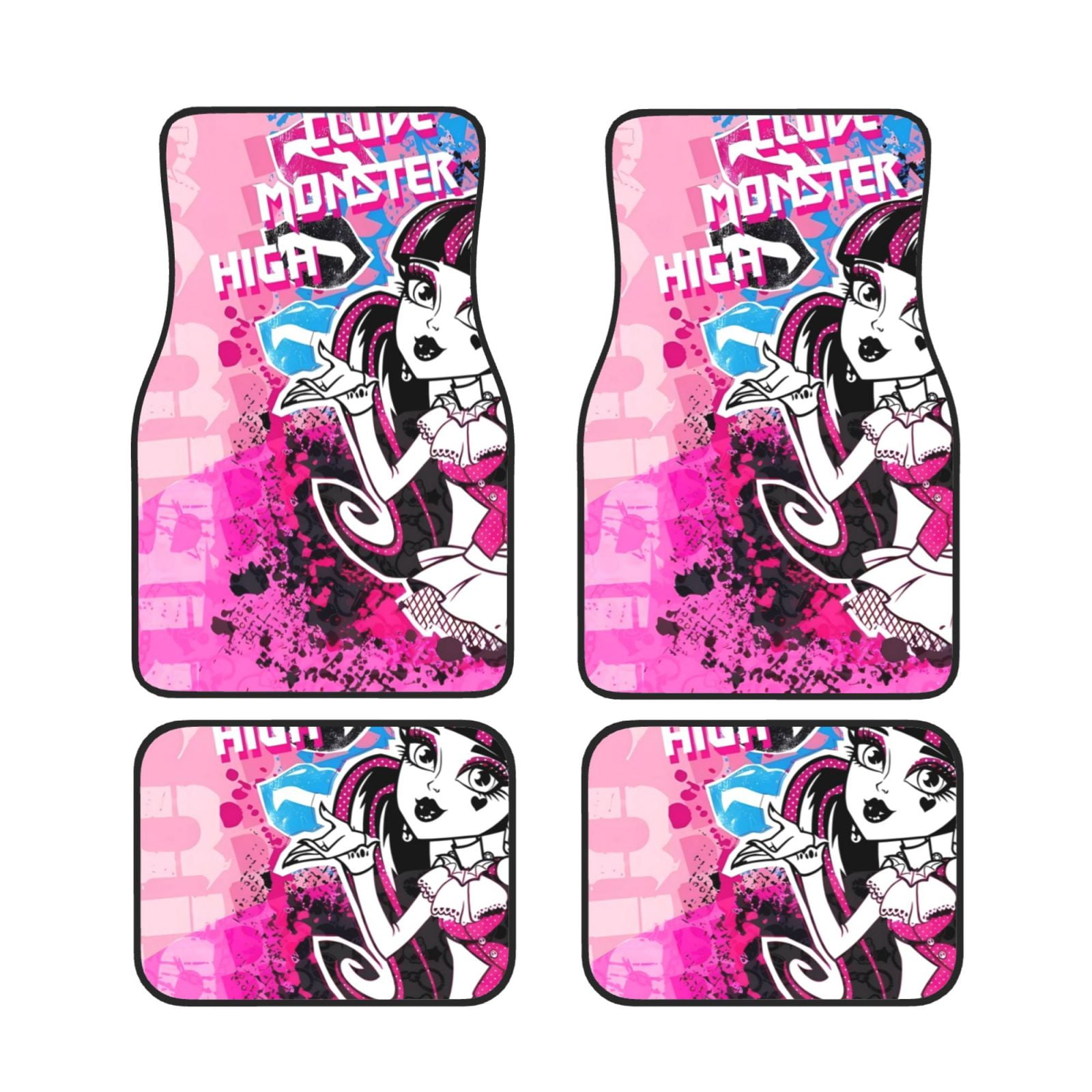 Gokiu Monster High for Car Floor Mats Set of 4 Universal Fit Automotive ...