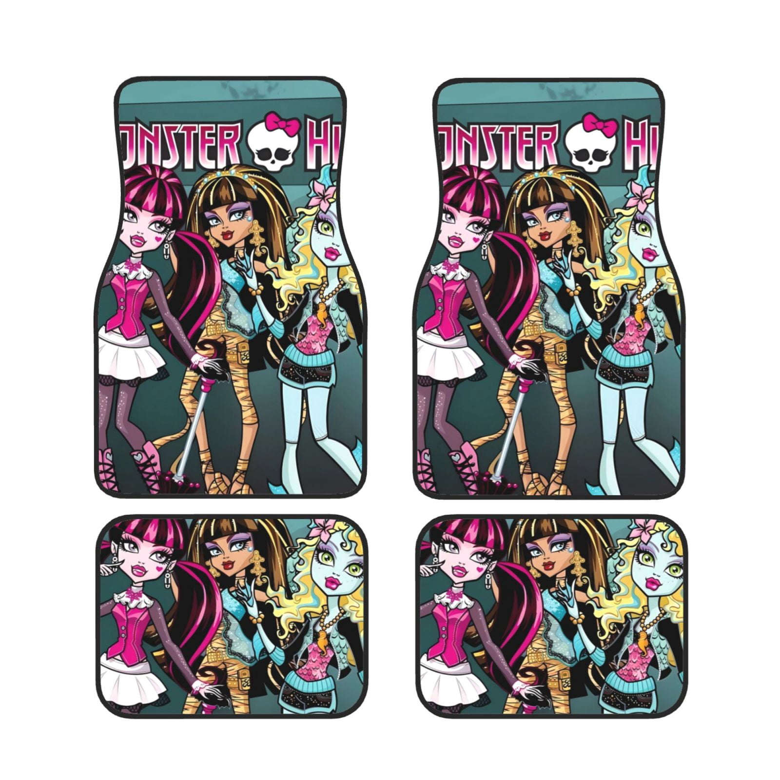 Gokiu Monster High for Car Floor Mats Set of 4 Universal Fit Automotive ...