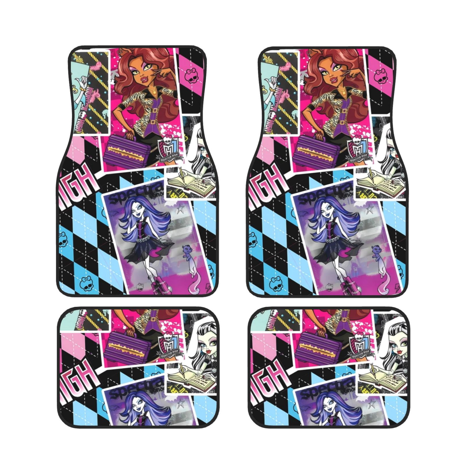 Gokiu Monster High for Car Floor Mats Set of 4 Universal Fit Automotive ...