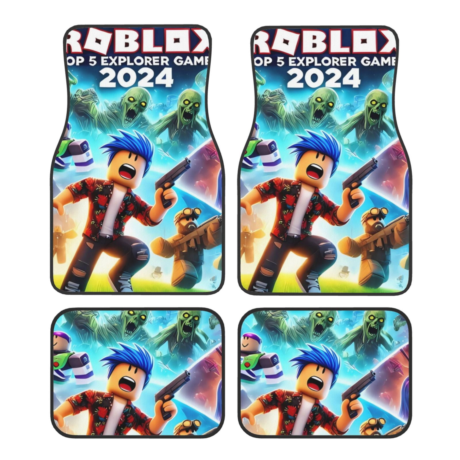 Gokiu Roblox Car Floor Mats Set of 4 Universal Fit Automotive All ...