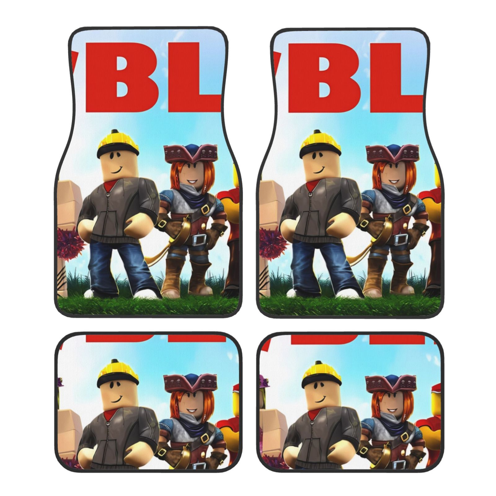 Gokiu Roblox Car Floor Mats Set of 4 Universal Fit Automotive All ...