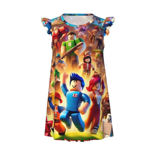 Gokiu Roblox Girls Nightgowns Princess Nightgown Toddler Sleepwear for ...