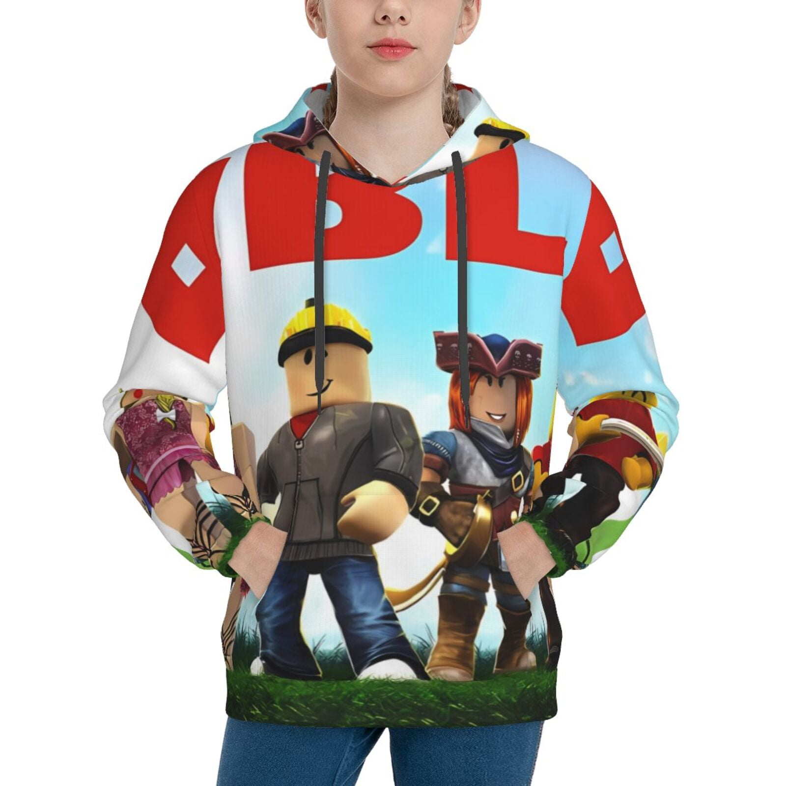Gokiu Roblox Kid Hoodies Boys Sweatshirts Girls Pullover with Pocket ...
