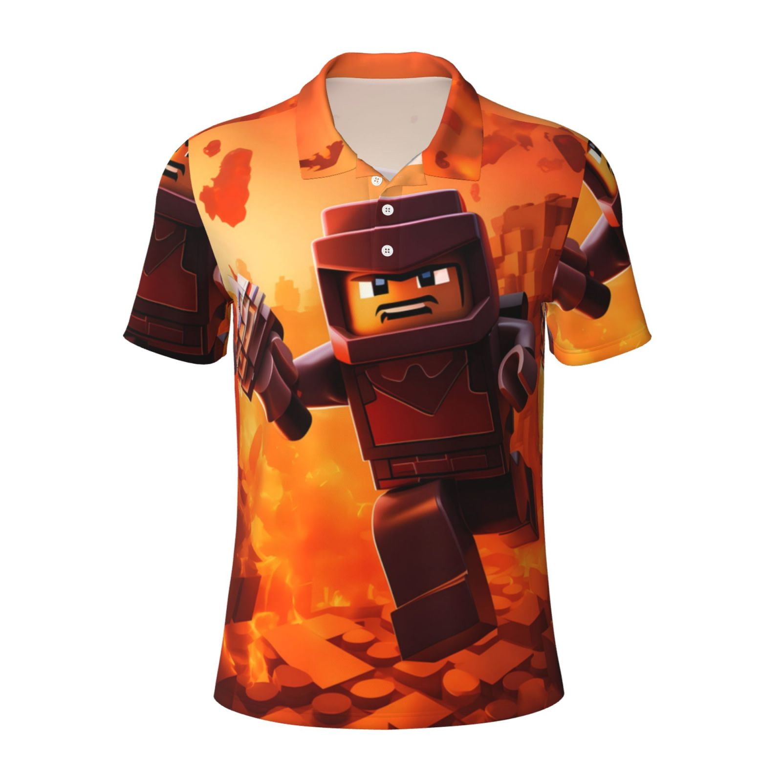 Gokiu Roblox Men's Polo Shirts Short Sleeve Classic Button Golf Shirt ...