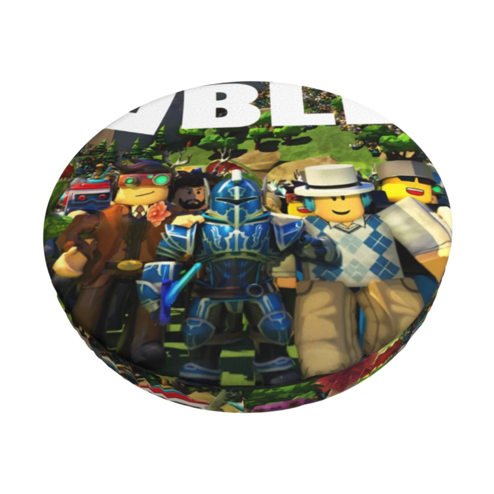 Gokiu Roblox Round Stool Covers Super Breathable Stretch Bar Stool ...