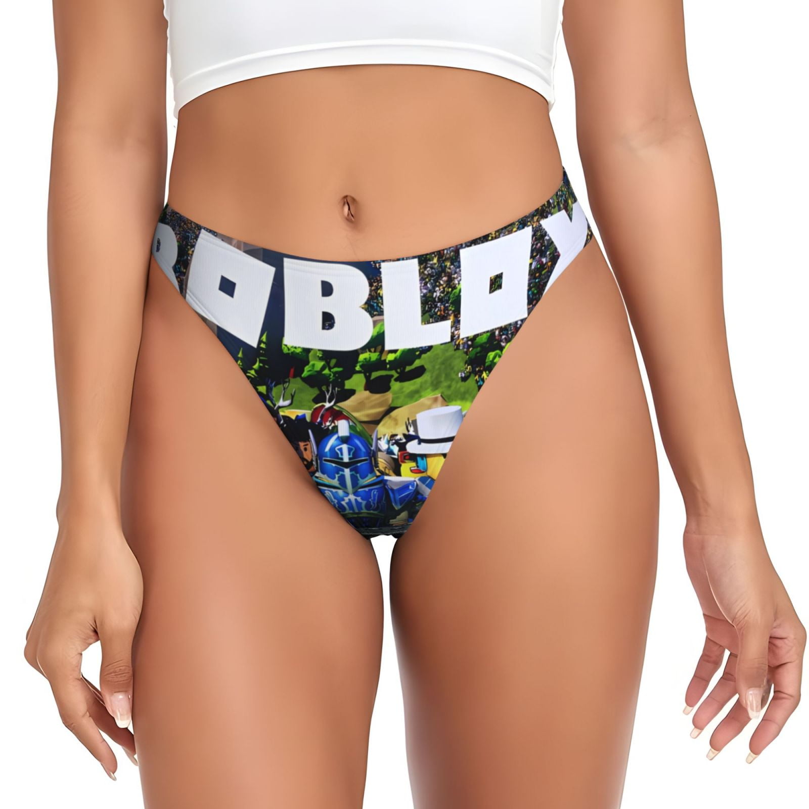 Gokiu Roblox Seamless Thongs for Women Underwear Sexy No Show Panties Bikini Undies - Walmart.com