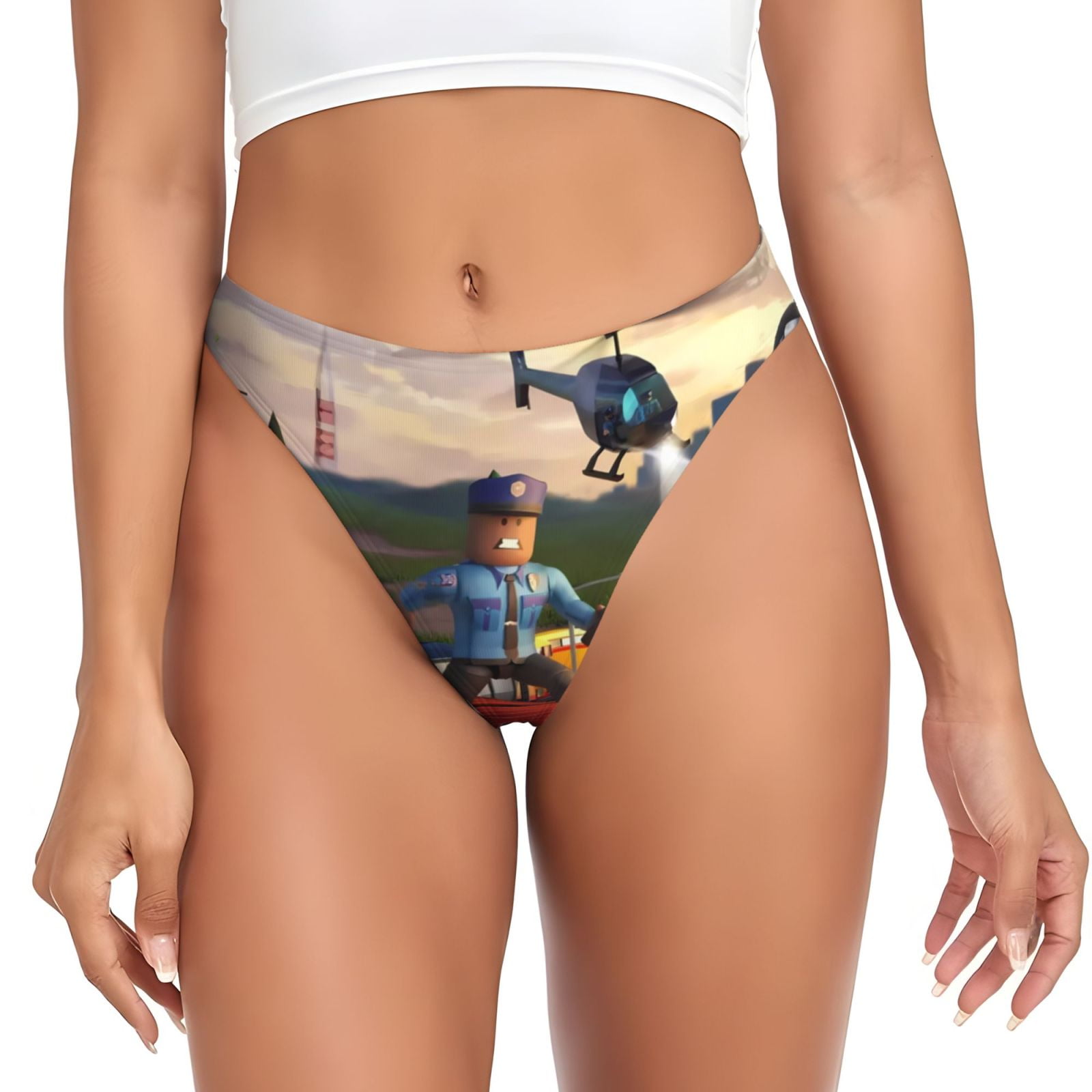Gokiu Roblox Seamless Thongs for Women Underwear Sexy No Show Panties Bikini Undies - Walmart.com