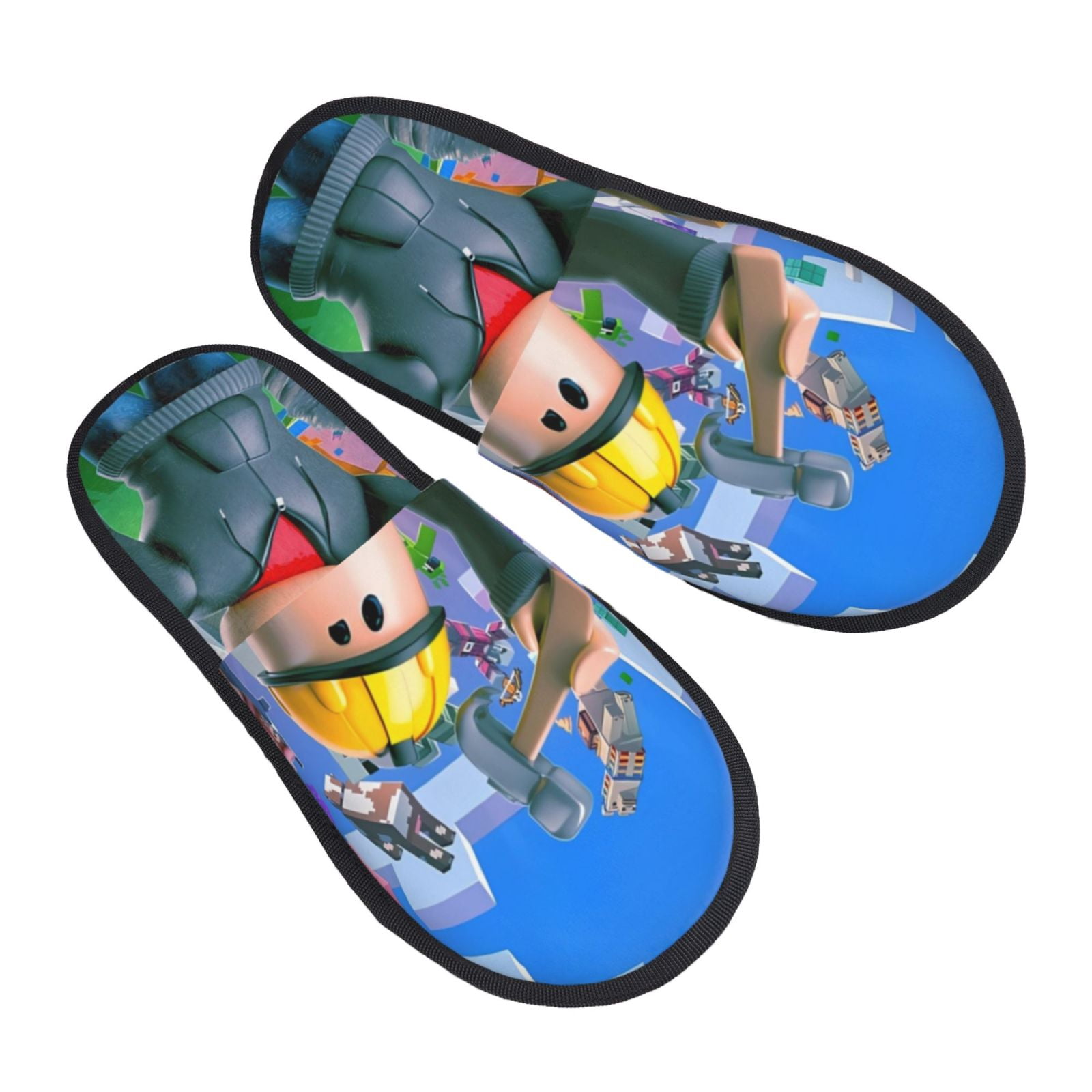Gokiu Roblox Slippers for Women Fuzzy House Shoes Anti-Skid Sole Indoor ...