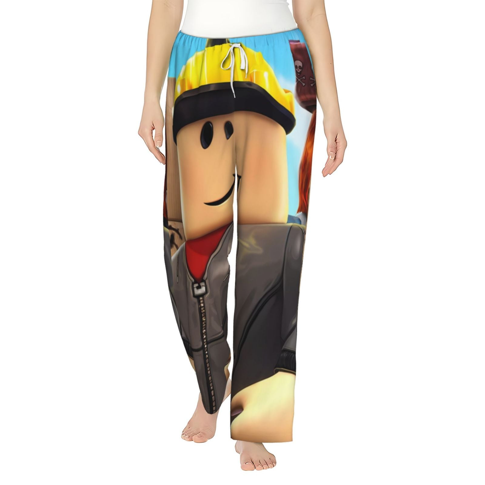 Gokiu Roblox Womens Pajama Pants Lounge Pants Women Drawstring Wide Leg ...