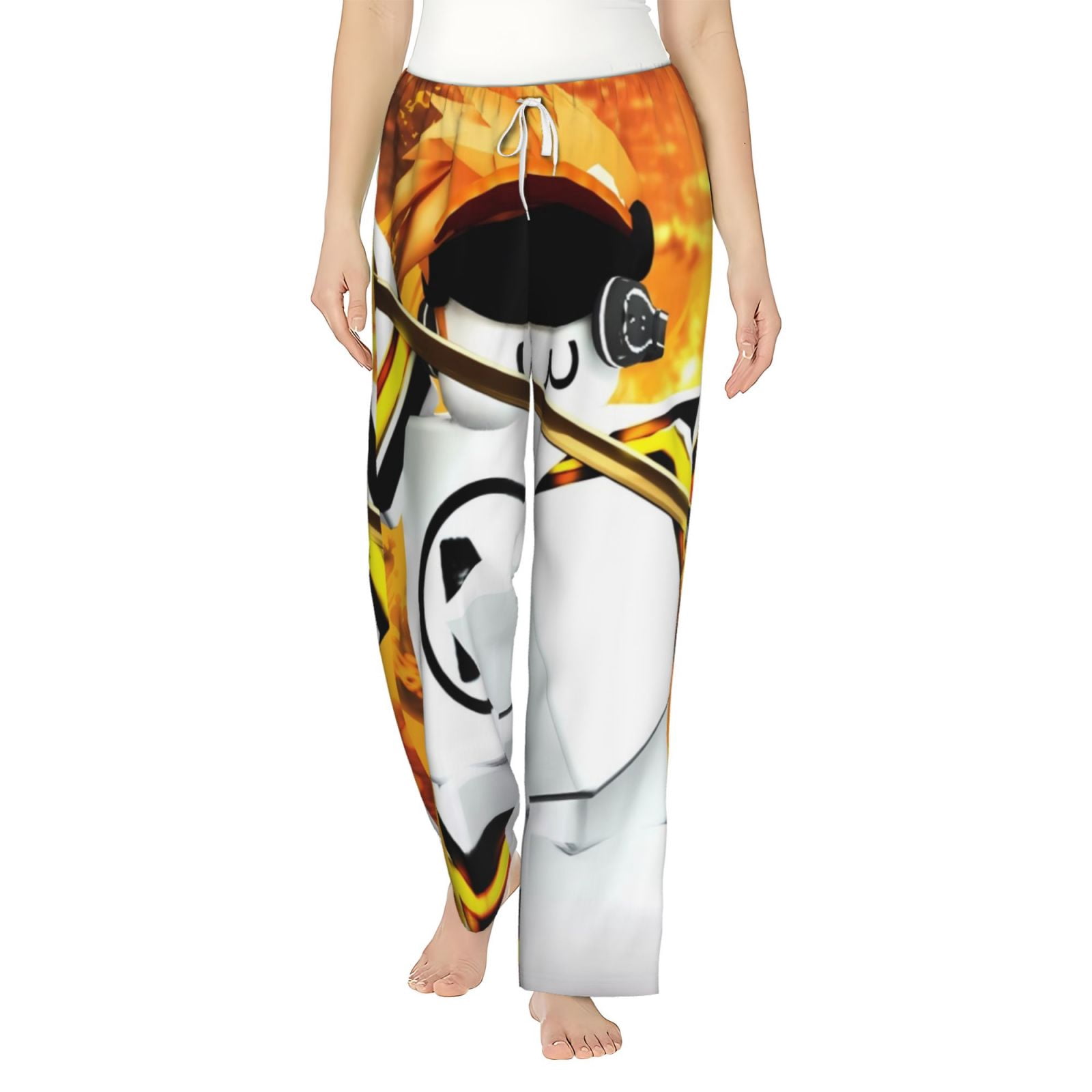 Gokiu Roblox Womens Pajama Pants Lounge Pants Women Drawstring Wide Leg ...