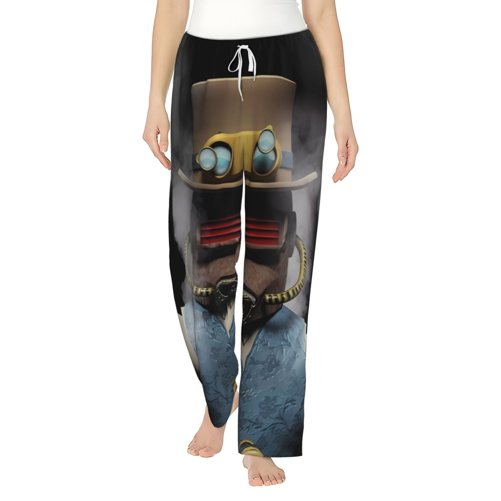 Gokiu Roblox Womens Pajama Pants Lounge Pants Women Drawstring Wide Leg ...