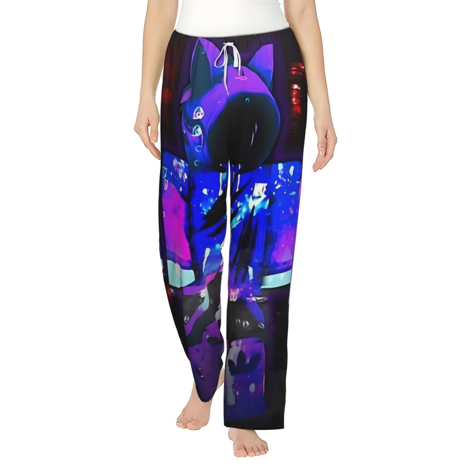Gokiu Roblox Womens Pajama Pants Lounge Pants Women Drawstring Wide Leg ...